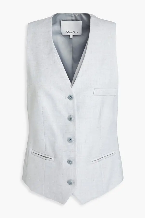 3.1 Phillip Lim Woven Vest - Light Gray