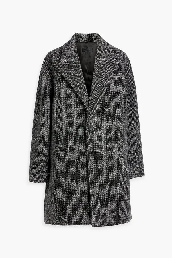 NILI LOTAN Vincent Herringbone Wool-tweed Coat