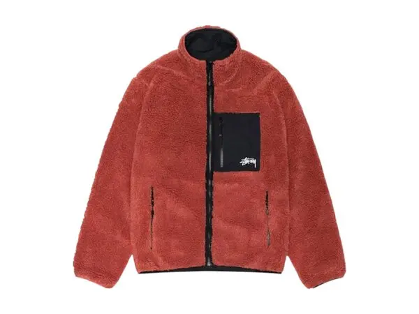 StÜssy Sherpa Reversible Jacket - Terra Cotta