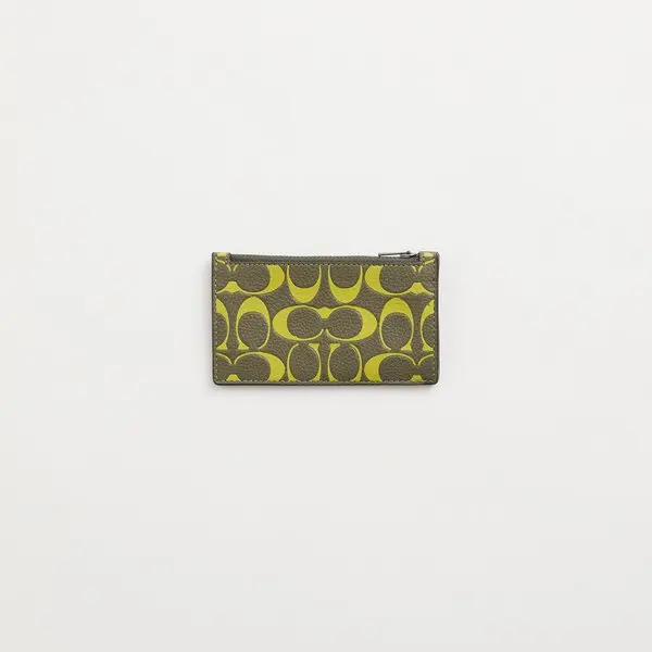 Coach Restored Zip Card Case In Signature Leather