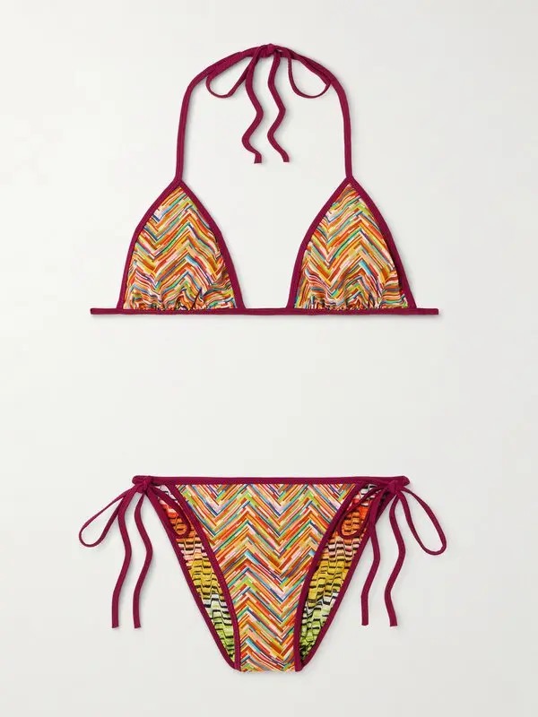 Missoni Mare Reversible Printed Triangle Bikini - Multi