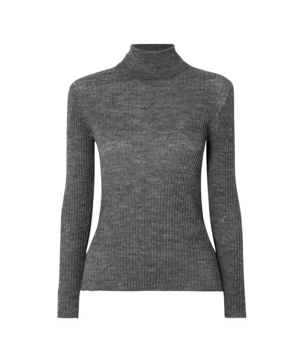 ANINE BING Kyle Ribbed Wool-blend Turtleneck Sweater