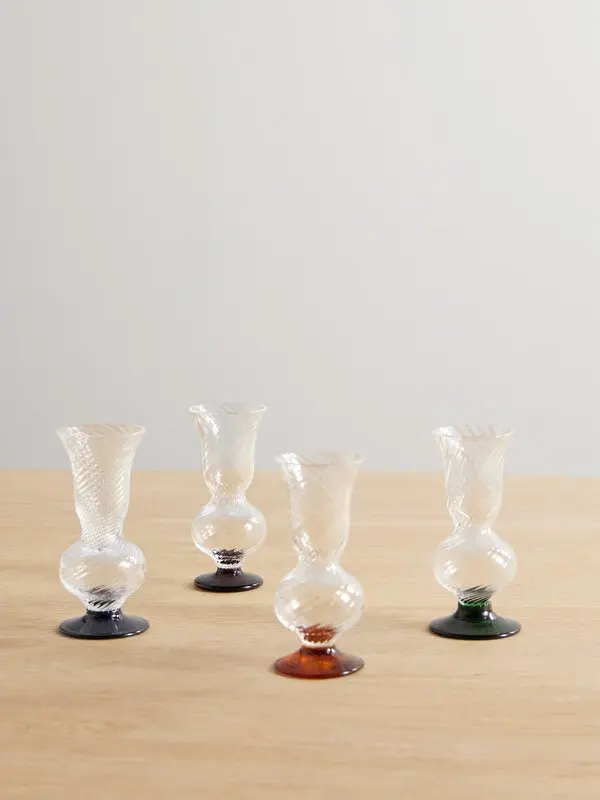 La DoubleJ Sippers Set Of Four Mini Murano Glasses - Multi