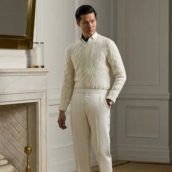 Ralph Lauren Gregory Silk Suit Trousers