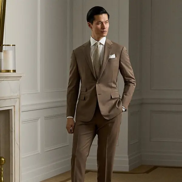 Ralph Lauren Kent Handmade Wool Gabardine Suit - Morrel/ Mocha