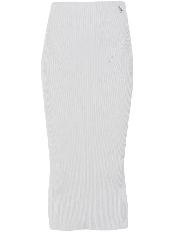 Patrizia Pepe Ribbed Midi Skirt