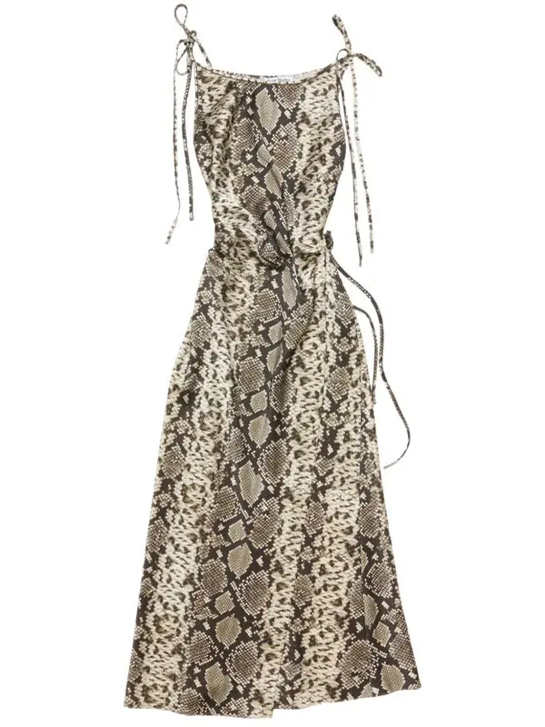 Acne Studios Snakeskin-print Midi Dress