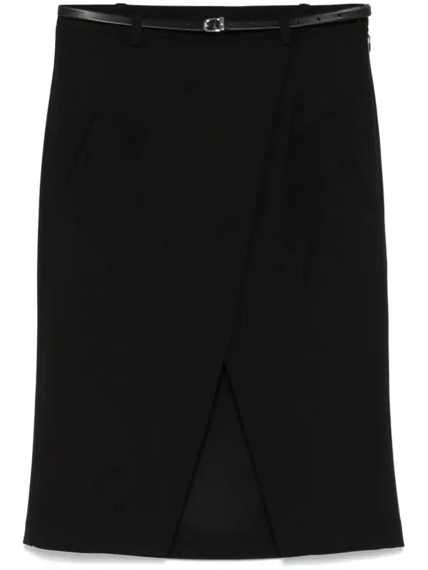 Patrizia Pepe Belted Mini Skirt - Black