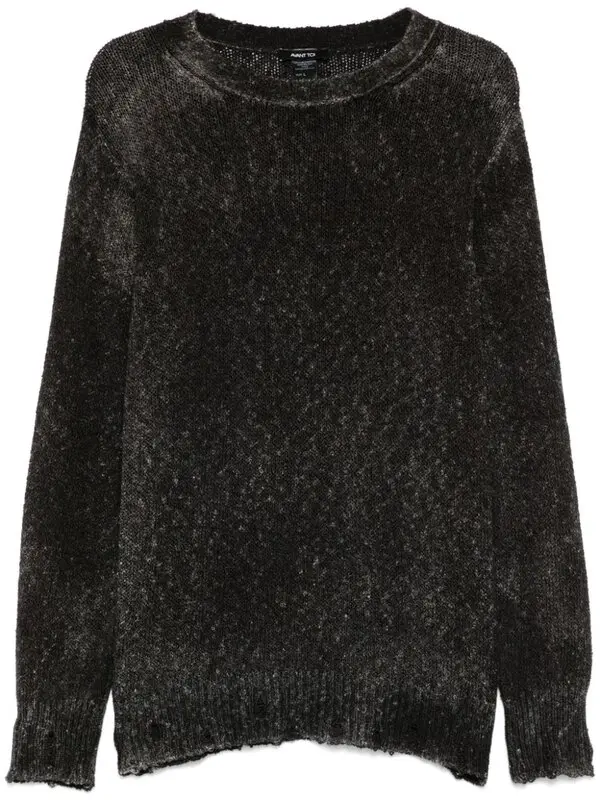 Avant Toi Distressed Sweater - Grey
