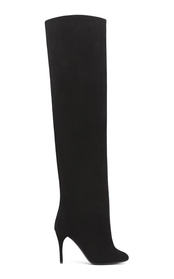 Alaïa Suede Over-the-knee Stiletto Boots - Black