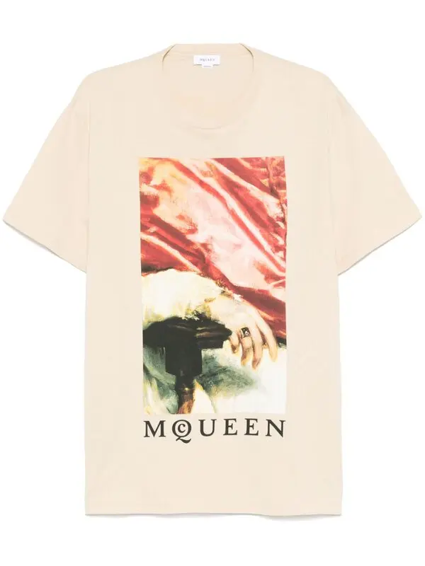 Alexander McQueen Painting-print T-shirt - Neutrals