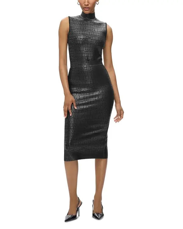 Herve Leger Clarice Top - Black Foil