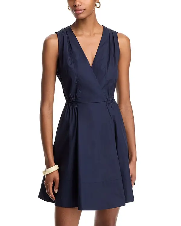 Derek Lam 10 Crosby Tia Poplin Dress - Night Sky