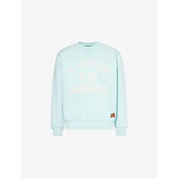 Golf Le Fleur Sunseeker Embroidered Sweatshirt - Blue | Editorialist