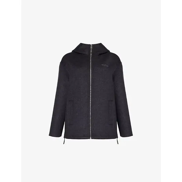 Gucci Regular-fit Hooded Wool-silk Blend Coat