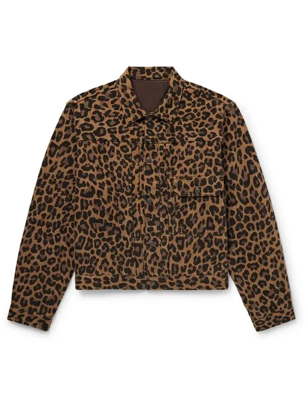 Kapital Leopard-print Brushed Cotton-blend Twill Jacket