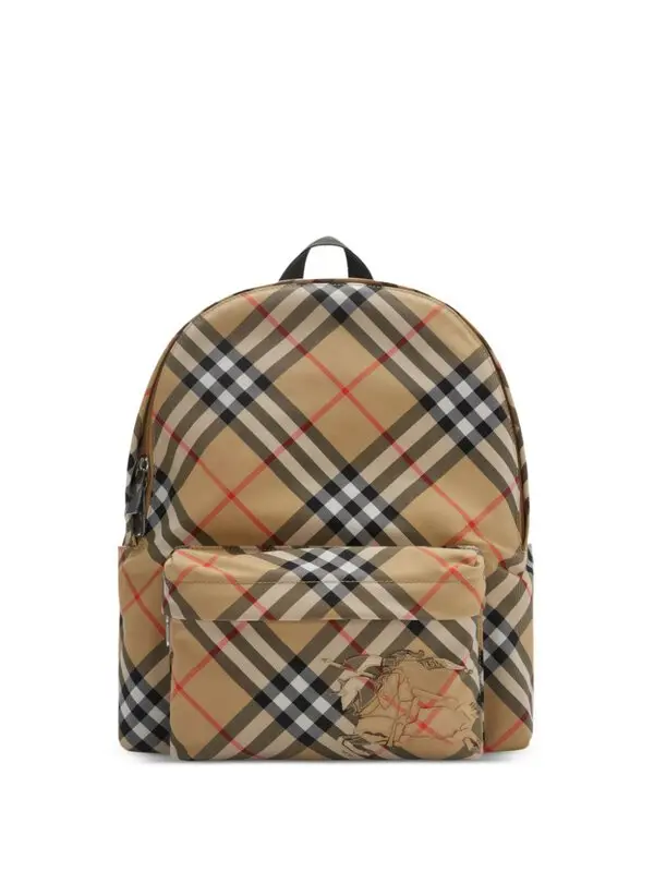 Burberry Check Backpack - Neutrals