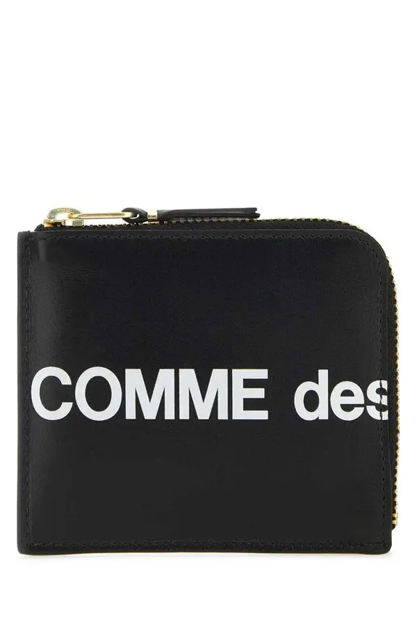 Comme Des Garçons Leather Coin Case - Black