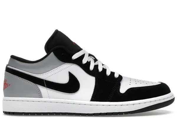 JORDAN 1 Low Se Matte Silver - White/fire Red/black