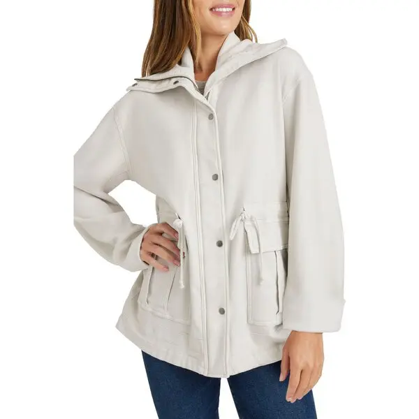 Splendid Meghan Cotton Blend Utility Jacket - Ice