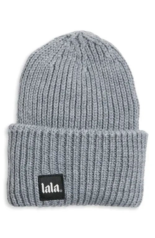 DRESSED IN LALA Grunge Chic Beanie - Grey