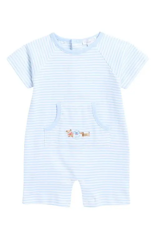 KISSY KISSY Dog Stripe Pima Cotton Romper