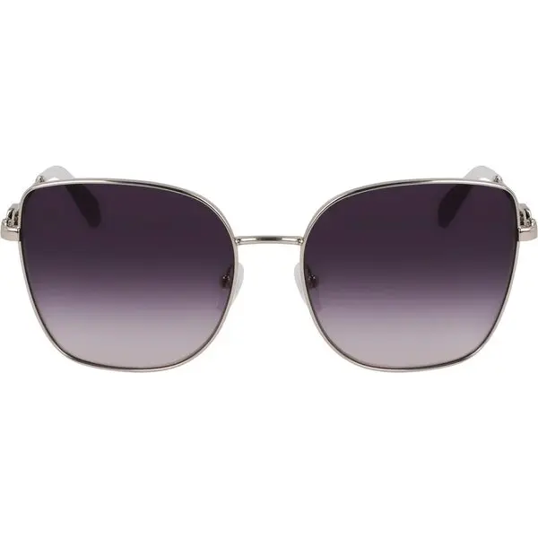 Longchamp Foulonn Butterfly Sunglasses - Silver/gradient Blue
