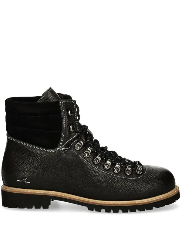 Paul & Shark Lace-up Ankle Boots - Black