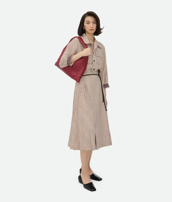Bottega Veneta Checked Viscose Skirt