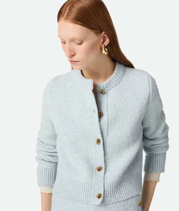 Bottega Veneta Wool Boucle Cardigan - Bubble