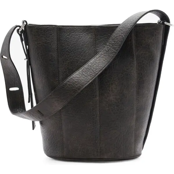Mango Faux Leather Bucket Bag