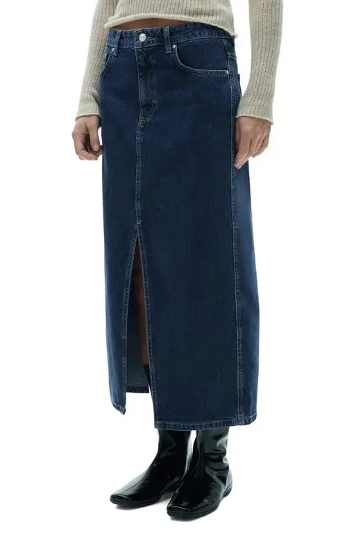 Mango Denim Midi Skirt