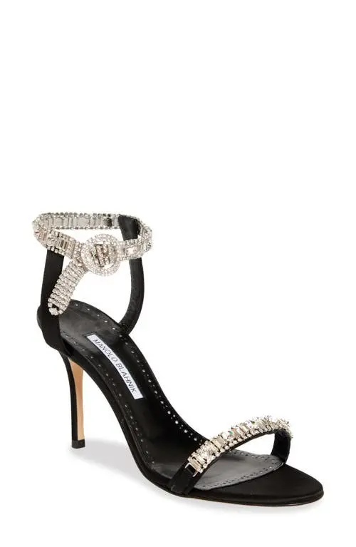Manolo Blahnik Asasan Crystal-embellished Sandals