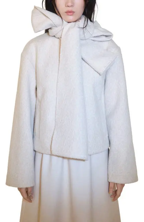 Mango Jacket With Removable Scarf