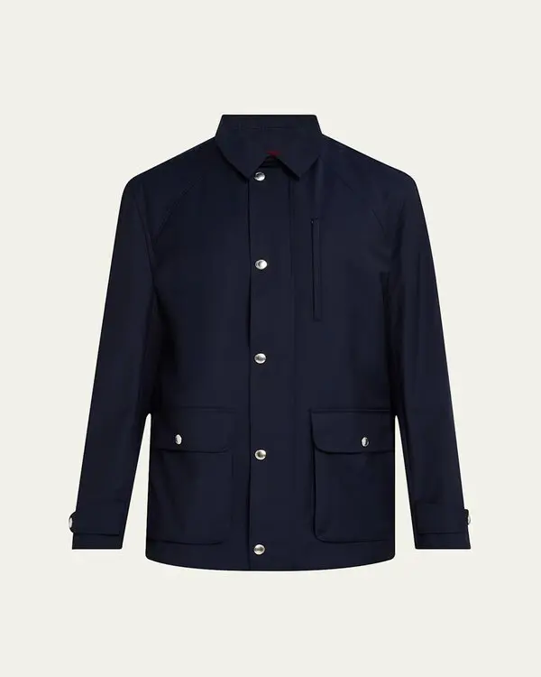 Brunello Cucinelli Wool Full-zip Travel Jacket