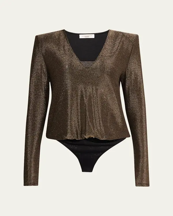 Ramy Brook Micheline Metallic Bodysuit