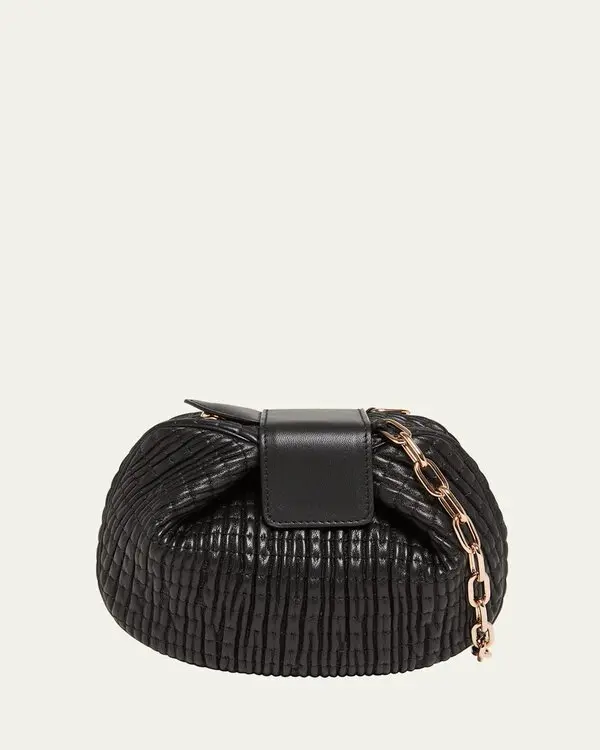 Gabriela Hearst Demi Ruched Clutch - Black