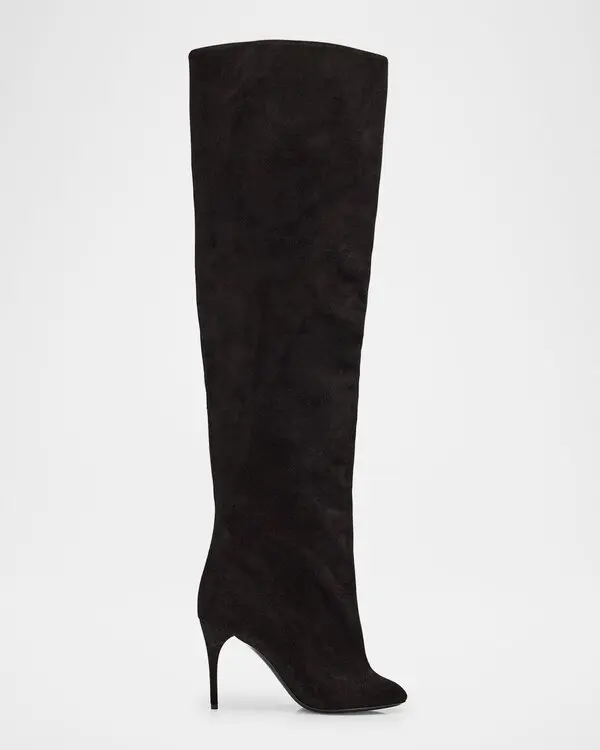 Alaïa Cuissardes Leather Over-the-knee Boots - Noir