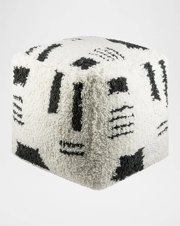 SURYA Aksel Hand-knotted Pouf