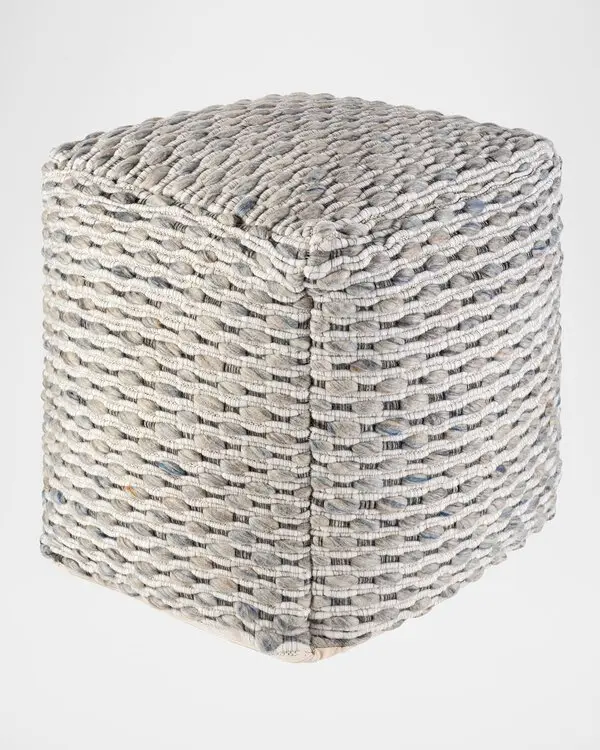 SURYA Lanier Woven Pouf