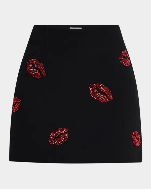 Cinq À Sept Doris Embroidered Mini Skirt