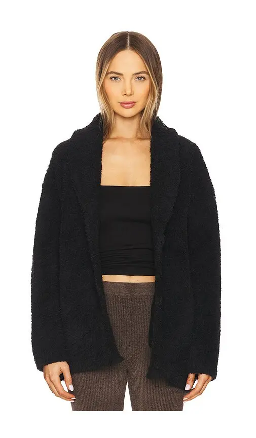 Barefoot Dreams Cozychic Faux Shearling Buttoned Jacket