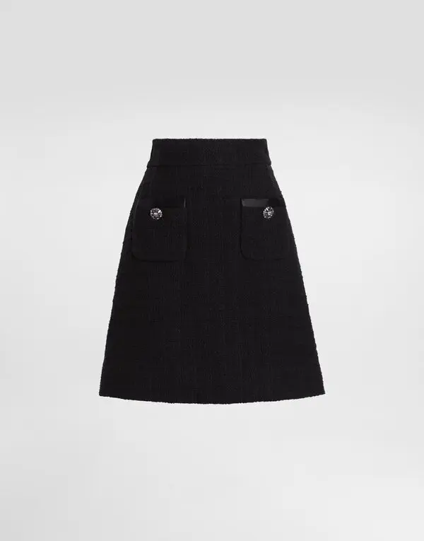 Dolce & Gabbana Short A-line Skirt With Bejeweled Buttons