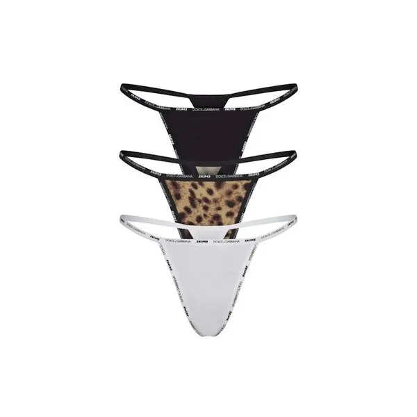 SKIMS X Dolce&gabbana Cotton Jersey Tstring Thong