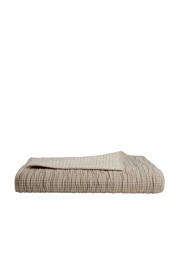PARACHUTE Organic Channel Gauze Throw In Ivory