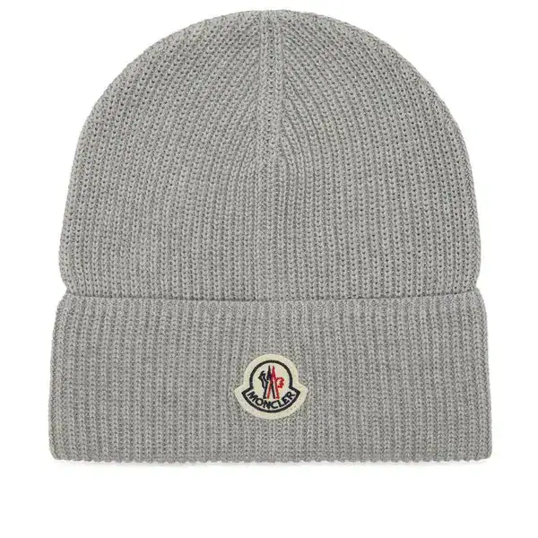 Moncler Cotton Yarn Beanie - Grey | Editorialist