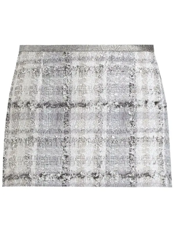 Dolce & Gabbana Tweed Mini Skirt - Grey
