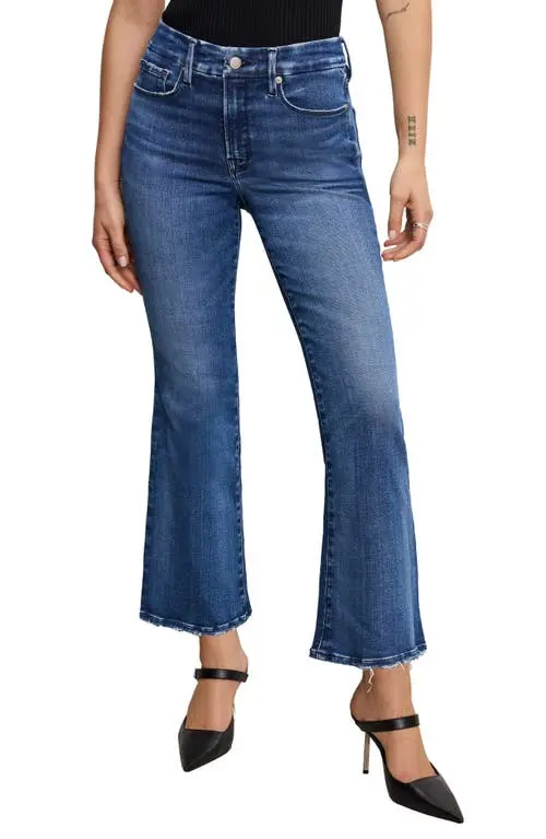 Good American Good Legs Soft-tech High Waist Crop Bootcut Jeans - Indigo891