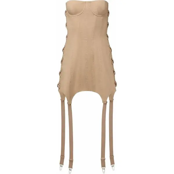 WeWoreWhat Corset Garter Mini Dress - Blush