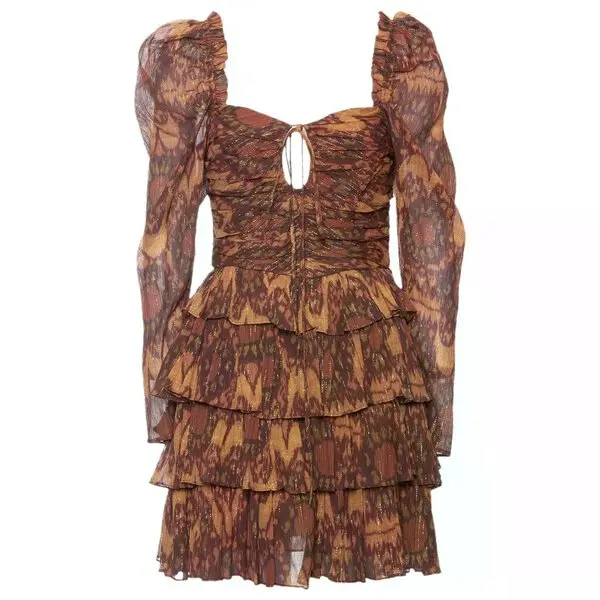 Ulla Johnson Naiya Printed Ruffle Dress In Multicolour - 10% Off ...